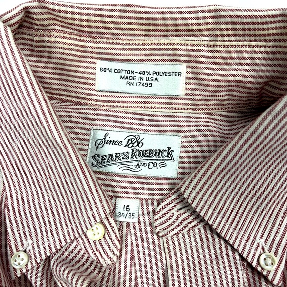 sears & roebuck | Shirts | Vintage Sears Roebuck Pinstripe Button Down ...